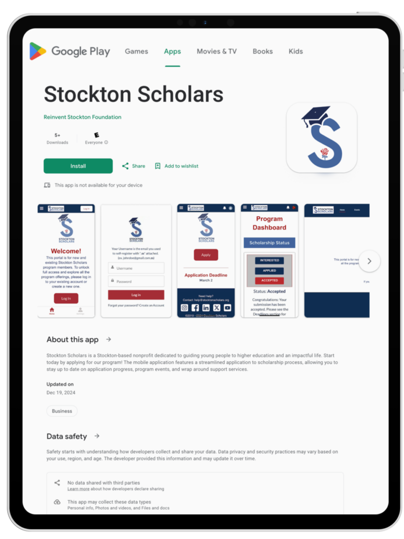 Download and Apply - StocktonScholars